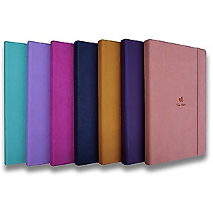 YRL Best A5 Hardcover Notebook Journal with Pen Loop, College Ruled/Lined, 5.7x8.3", 192 Numbered Pages of Premium Thick Paper, Fine PU Leather, Sewn Bound, Elastic Closure, Lays Flat, Purple