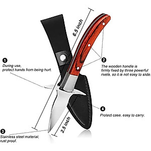 2 Pcs Oyster Shucking Knife, Level 5 Protection Oyster Shucking Gloves, Oyster Shucking Kits with Lemon Squeezer, Seafood Opener Kit Tools Gift