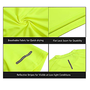 frueo Men’s 3 Pack Sport T-Shirt, Cool Dry Breathable Short Sleeve Mesh Fitness Shirt, Workout Gym Running Top,520,Black Gray White,S