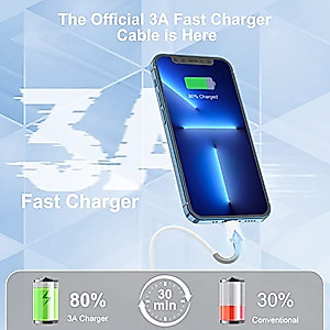 [2Pack] Extra Long iPhone Cable 10ft, Apple MFi Certified Lightning Charger Cable 10 Foot, iPhone USB Fast Charging Cord 10 Feet Compatible for Apple iPhone 13/12/11 Pro Max/XS/XR/X/8/7/6s/Plus/iPad