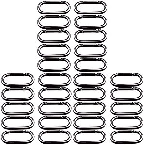 BESPORTBLE 60pcs for Purses Hook Hanging Holder Mountaineering Metal Aluminum Alloy Fixed Ring Buckles Buckle Spring Keychain Type Portable Aluminium Hooks Bag Small Clip Water Carabiner