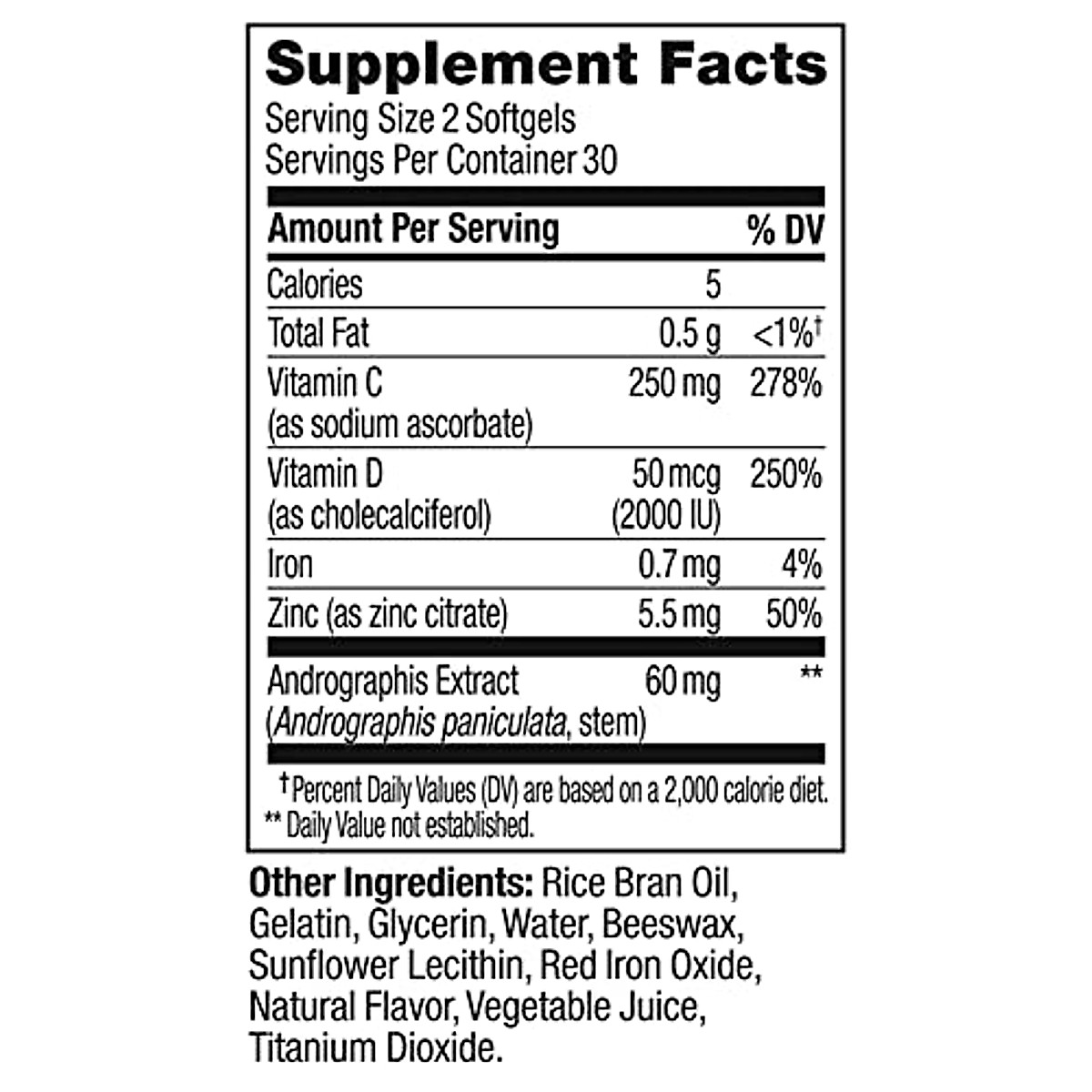 OLLY Ultra Strength Immunity Softgels, Immune and Respiratory Support, Zinc, Vitamin C + D, Supplement, 30 Day Supply - 60 Count