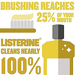 Listerine Original Oral Care Antiseptic Mouthwash with Germ-Killing Formula to Fight Bad Breath, Plaque and Gingivitis, 500 mL (Pack of 2)