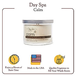 A Cheerful Giver Day Spa Frankincense and Myrrh Scented Candle - 11-Ounce Soy Candle with 55 hours Burn Time - Birthday Gift for Women