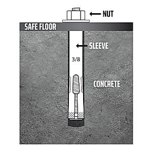 Liberty Safe - Heavy Duty Concrete Gun Safe Anchoring Kit Including Drill Bit