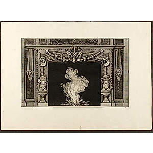 [Plate of an neo-Classical fireplace, from"Diverse maniere d'adornare i cammini ed ogni altra parte degli edifizi".