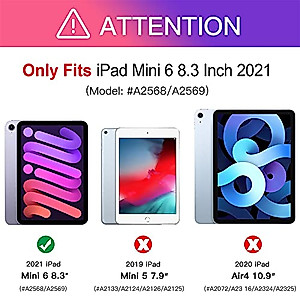 ZtotopCases for New iPad Mini 6 Case 2021, Shockproof iPad Mini 6th Generation Case with Pencil Holder, Auto Sleep/Wake, Premium Protective Smart Cover for iPad Mini 6th Gen 8.3 inch, Marble Pink