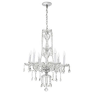 Hampton Bay Lake Point 6-Light Chrome Crystal Chandelier 31"x 22"