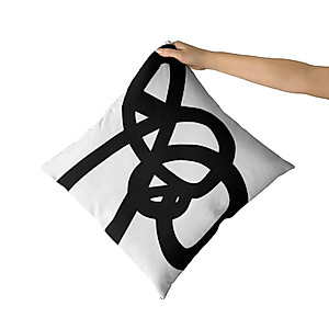 Kawani Black and White Pillow Covers 20X20 in Abstract Modern Graffiti Art Line Decorative Couch Pillow Cases with Zipper Set of 2 Boho Home Decor for Living Room Bedroom Bed Cushion Outdoor