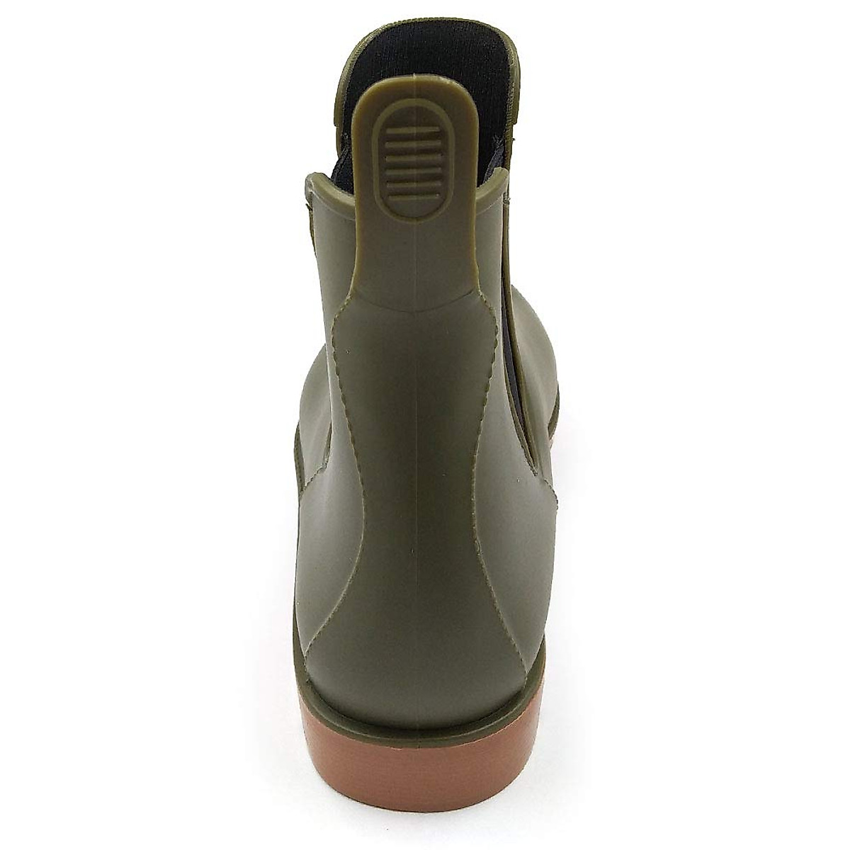 Amoji Unisex Chelsea Rain Boots Waterproof Ankle Boots Short Rainy Footwear 919 Oliver Green 9 Women/8 Men