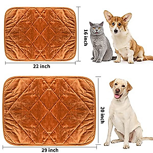 AUPETEK Self-Warming Cat Bed Indoor/Outdoor Super Soft Self Heating Pet Mat Washable Thermal Pad for Cat & Dog……