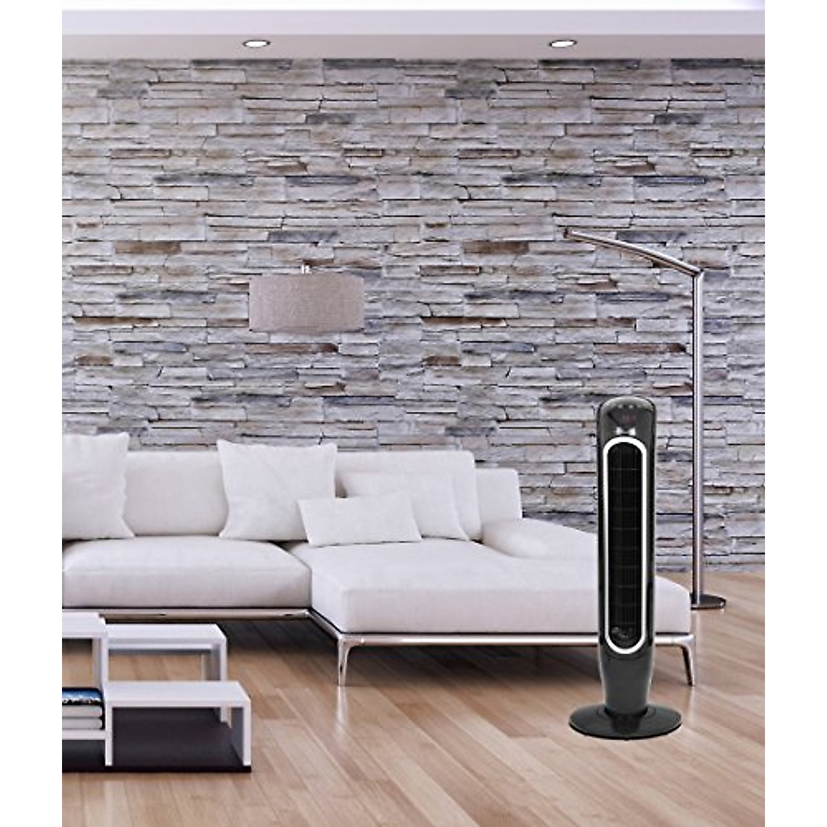 Genesis Powerful 40 Inch 360 Degree Oscillating Tower Fan With Max Air Quiet Technology And Remote, Black (A2TOWERFAN360)