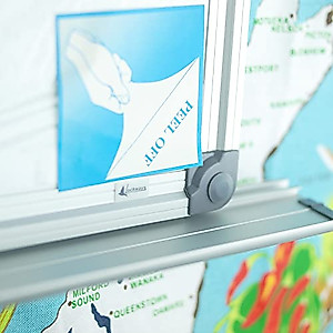 Lockways Large Magnetic 60" x 40" Dry Erase Board, Foldable Wall Mounted Whiteboard| White Board with Pen Tray for Business,Team,Home Office,Home Education