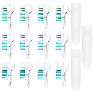 12 Pcs Electric Toothbrush Dual Clean Replacements Attachments Brush Heads Sensitive Refill Accessories fit for Oral B 4732 3733 4734
