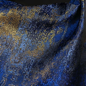 XMTXZYM 2 Meter Double Side Irregular Texture Brocade Jacquard Fabric for Ethnic Handmade DIY Dress Fabric