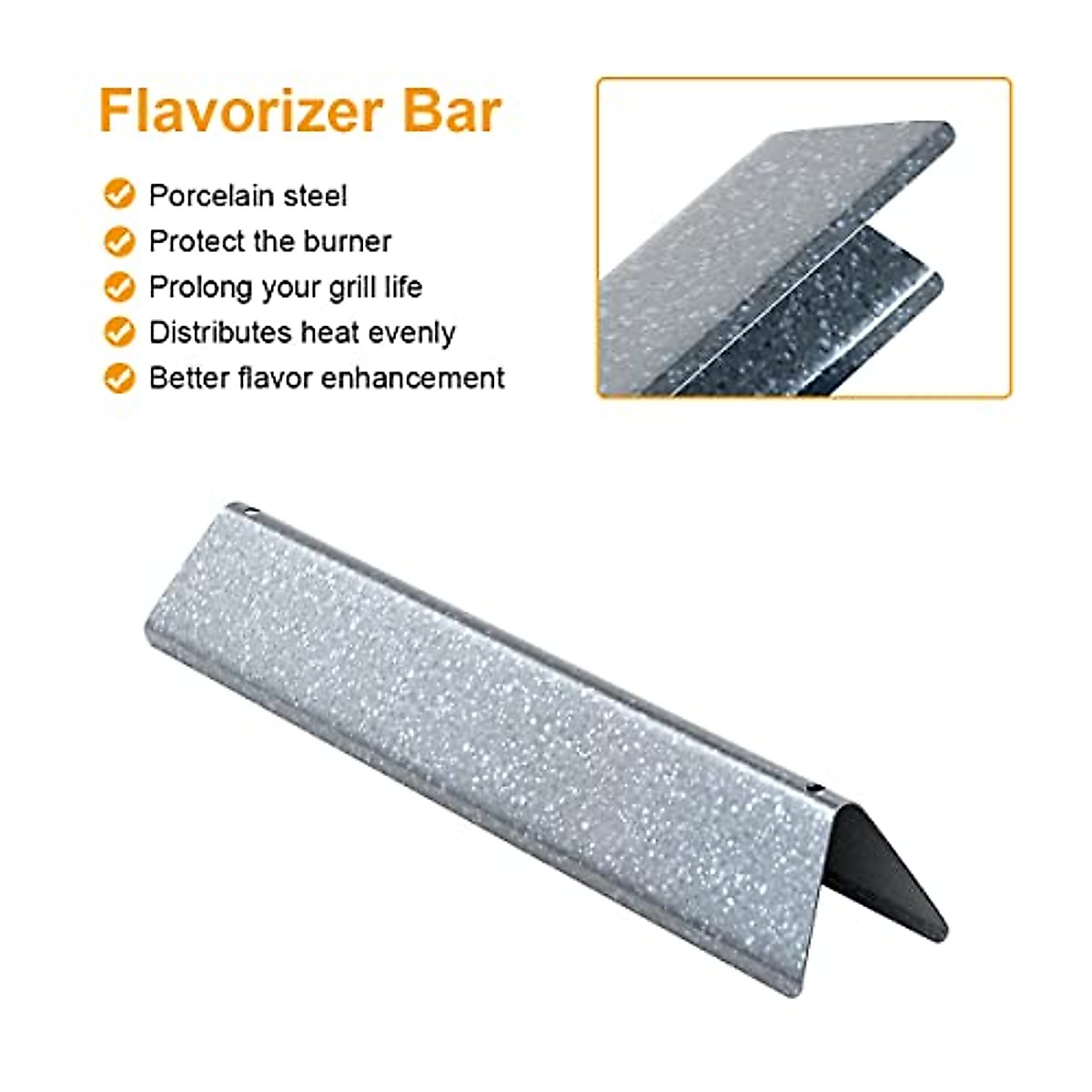 AJinTeby 7635 Flavorizer Bars and Burner Tubes 69785 Grill Replacement Parts for Weber Spirit 200, Spirit II 210 Series, for Weber Spirit E-210 S-210 E-220 S-220 with Up Front Controls and More