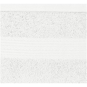 Amazon Basics Fade-Resistant Cotton Washcloth, 12-Pack, White, 12" L x 12" W