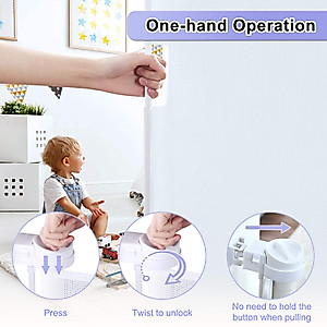 Mesh Retractable Gates for Babies and Pets, PRObebi Safety Baby Gate for Indoor/Outdoor/Stairs/Doorways/Deck/Banisters (130cm/52 inch)