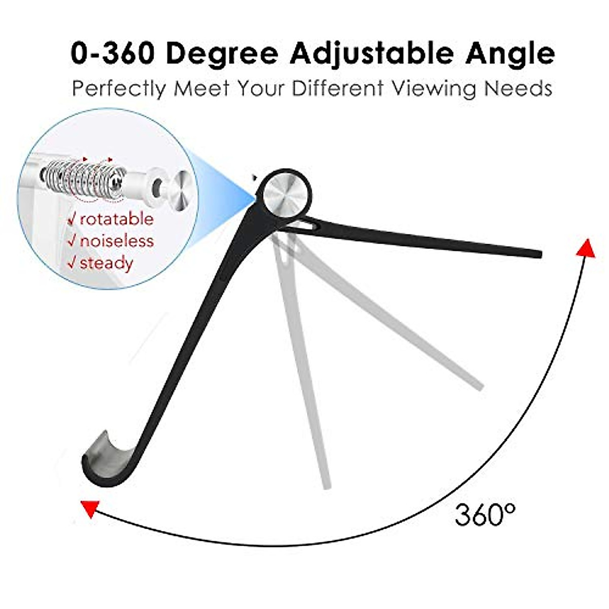 Uniwit Cell Phone Stand Holder Multi-Angle Adjustable Phone Desk Stand Tablet Holder for iPhone 14 13 12 11 Pro Max XS XR 8 Plus 6 7 Samsung Galaxy S22 S21 S20 S10 S9 Edge Android Smartphone