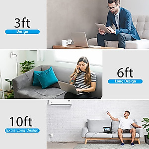 hibiker 3Pack USB C to Lightning Cable 10FT