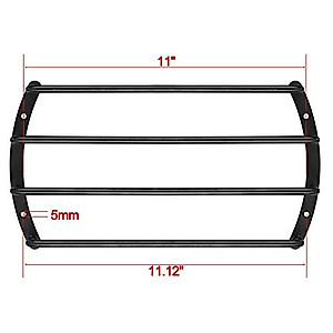 Bluecell Black Color Metal Car Bar Grille Audio Speaker Subwoofer Grill Grille Cover Protector (10" 4 bars)