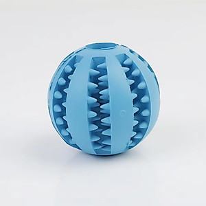Dog chew Ball Toy(2 Pack), Interactive Dental Cleaning Ball with Spikes, Durable and Tough, Ideal for Small and Medium Dog (Blue & Green)