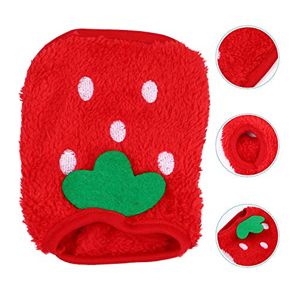 POPETPOP Guinea Pig Outfits - Winter Warm Fleece Bunny Clothes Rabbit Sweater Guinea Pig Warm Vest Chihuahuas Vest Flannel Pet Costume for Kitten Chihuahua Puppy and Small Animals