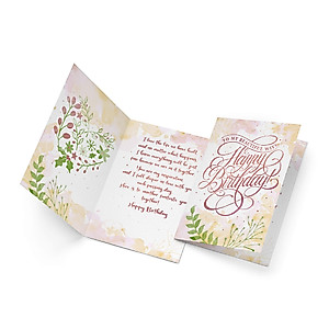 Prime Greetings Romantic Wife Birthday Card, Made in America, Eco-Friendly, Thick Card Stock with Premium Envelope 5in x 7.75in, Packaged in Protective Mailer