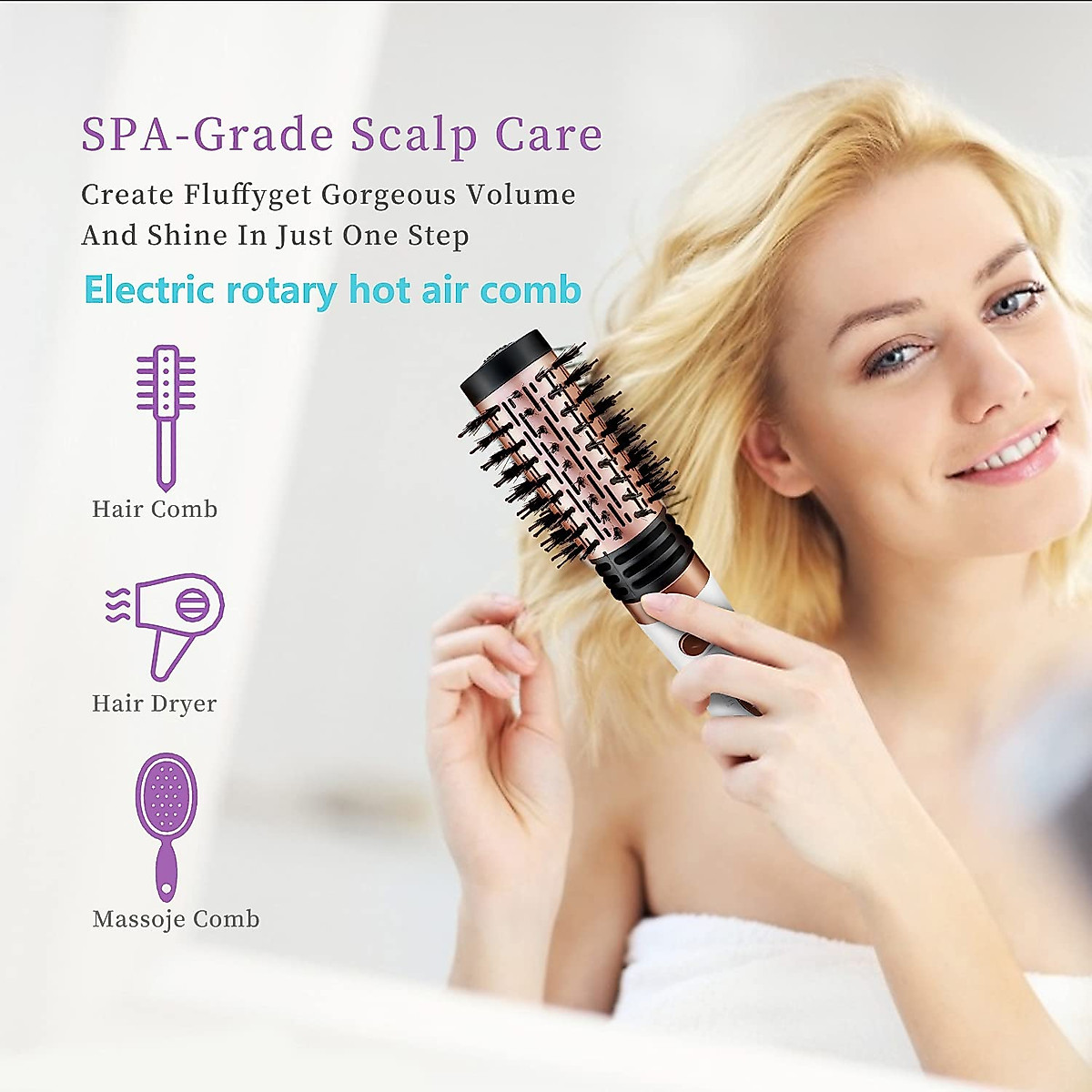 Hair Dryer Brush Blow Dryer Brush Styling Tools & Appliances Hot Air Spin Brush for All Wet Women Hair Hair Dryer & Volumizer, Straightener and Salon Styler Combo