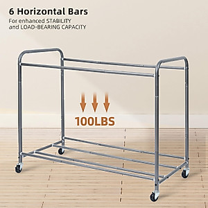 STORAGE MANIAC Laundry Sorter 4 Section, Hamper with Wheels and Removable Bags, Black