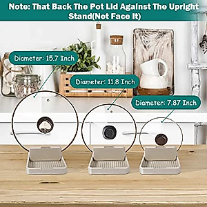 Spoon Rest for Kitchen Counter - 2Pack Spoon Holder for Stove Top, Pot Lid Holder with Drip Pad for Ladle|Spatula|Tongs|Forks|Utensil Holder Organizer