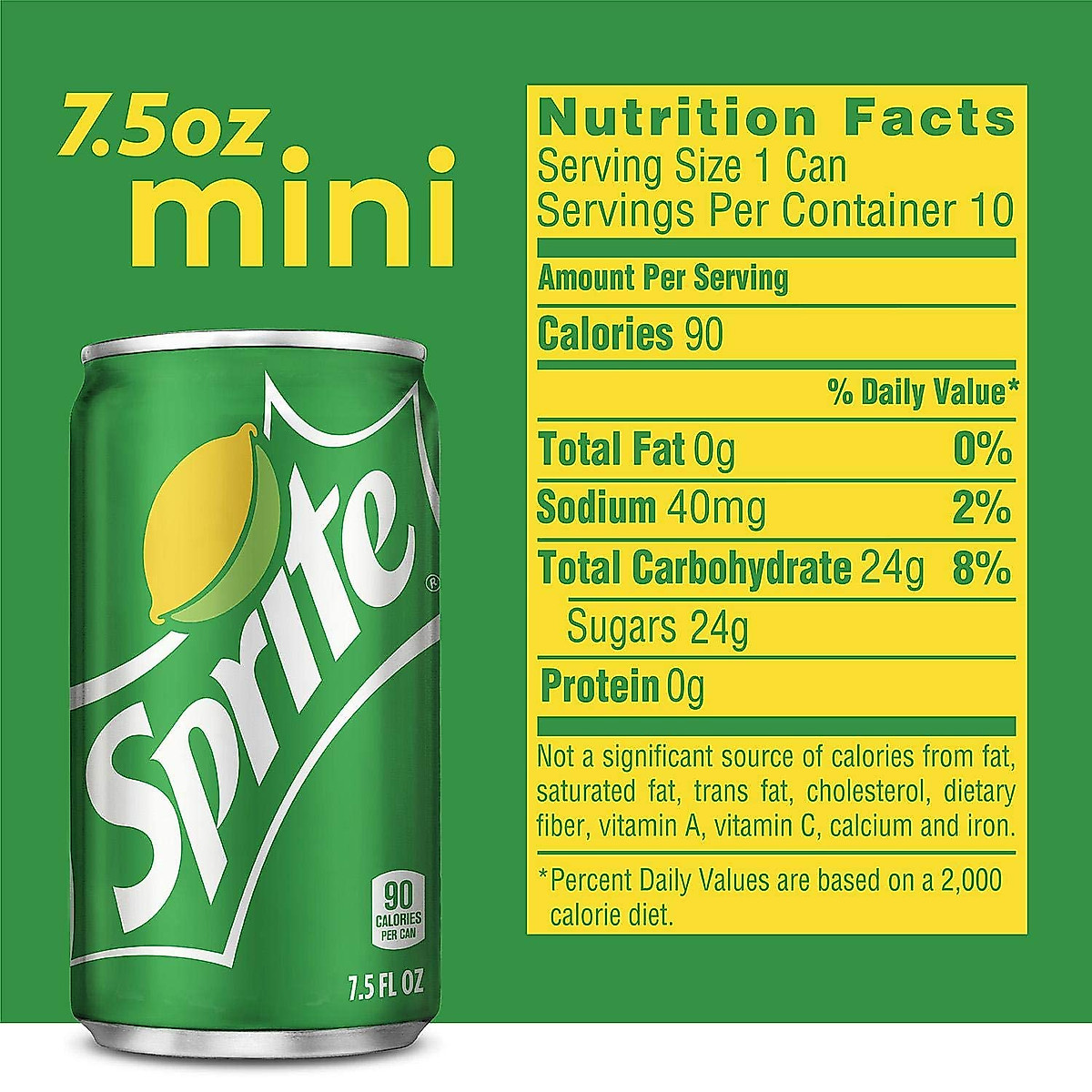 Sprite Mini Cans, 7.5 Fluid Ounce (Pack of 30)