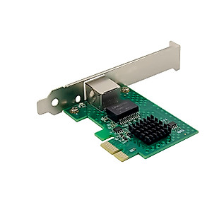 2.5GBase-T PCIe 3.1 Network Adapter with Intel I225-V+3ft Cat8 Ethernet Cable 2500/1000/100Mbps PCI Express Gigabit Ethernet Card RJ45 LAN Controller for Windows 10/11 with Low Profile Bracket