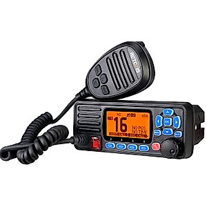 Retevis RA27 Fixed Mount Marine Radio with GPS,Waterproof IP67,Triple Watch,DSC,Emergency NOAA Weather,All USA/International/Canadian Marine Channels,Ship to Shore Radio for Boats,Black