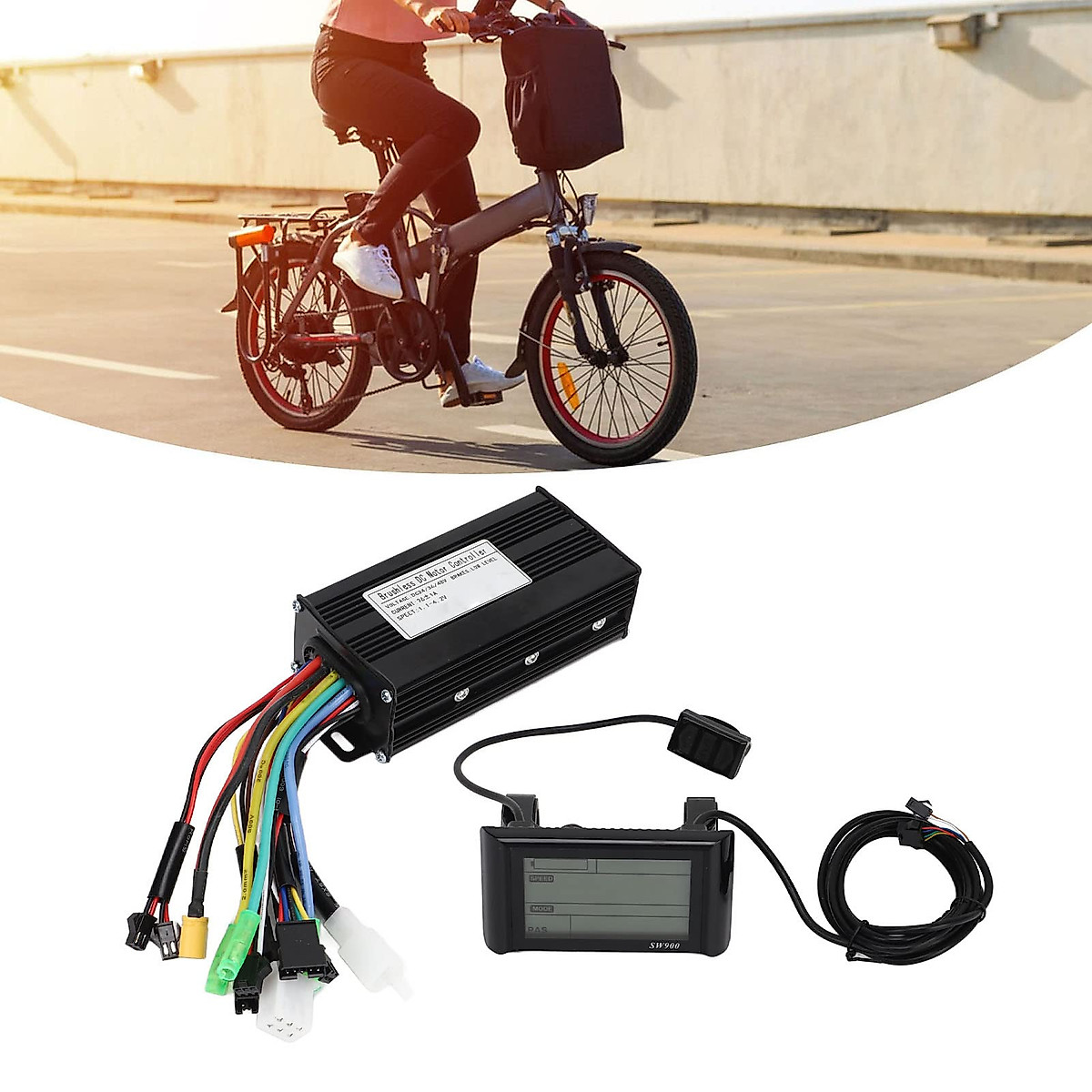 RiToEasysports Electric Scooter Conversion Kit, SW900 Panel 26A 3 Modes Controller Kit for 500W 750W Motor