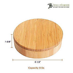 Totally Bamboo Barkeeper's Salt Box, Margarita Salt Rimmer for Cocktail Drinks, Home Bar Accessory with Magnetic Swivel Lid