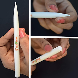 CrafTreat Teflon Pencil Bone Folder and Scoring Tool - Paper Creasing Tool - Paper Scorer for Paper Crafting, Origami, Bookbinding, Scrapbooking - Smooth, Non Stick,Ergonomic Craft Tools