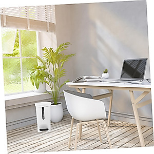 Cabilock 10L White Trash Can with Lid and Foot Pedal, Simple Trash Bin with Nordic Style, Multi-Functional Waste Paper Basket