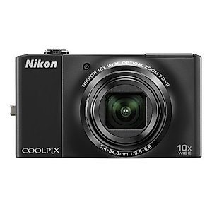 Nikon Coolpix S8000 14.2MP Digital Camera with 10x Optical Vibration Reduction (VR) Zoom and 3.0-Inch LCD (Black)