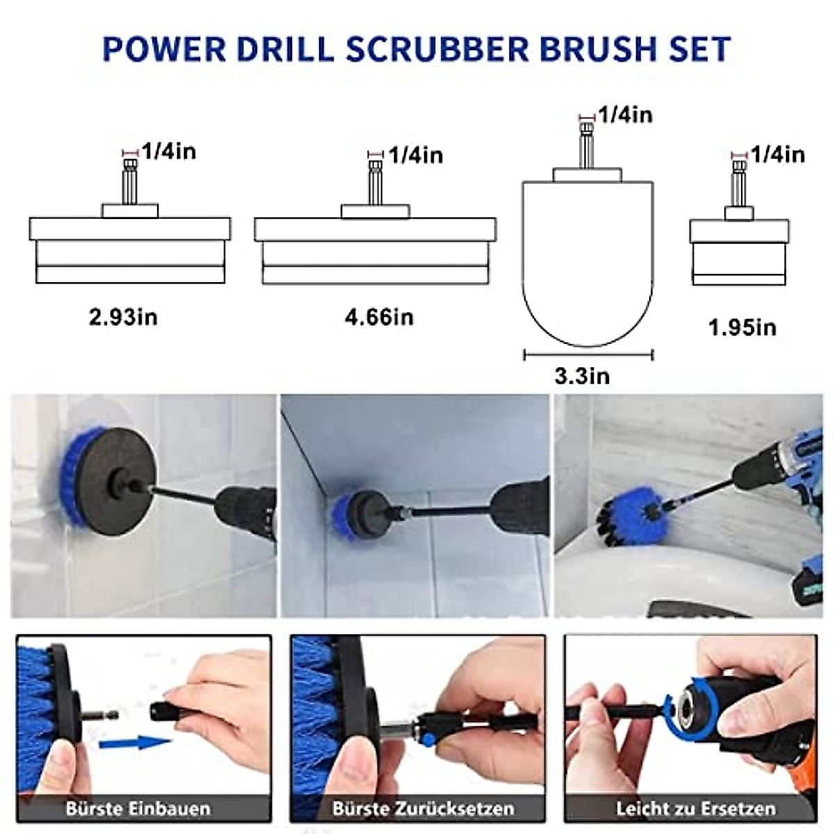 22Pcs Car Detailing Brush Set, Car Detailing Kit, Auto Detailing Drill Brush Set, Car Buffing Sponge Pads Kit, Car Wash Kit, Car Accessories, Cleaning Tools for Wheels Interior Exterior Dashboard