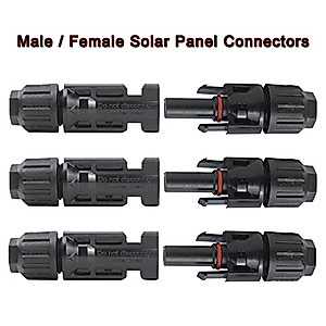 Solar Crimping Tool Kit with Wire Stripper and Cutter, Male Female Solar Panel Connector and Solar Connector Assembly Tool Spanner for 2.5/4.0/6.0mm² MC3 MC4 Solar Panel PV Cable