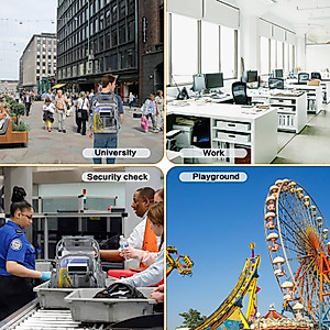 PAMANO Clear Backpack Transparent Heavy Duty Bookbag See Through Bag for College Work Stadium Concert Travel Security, Gray