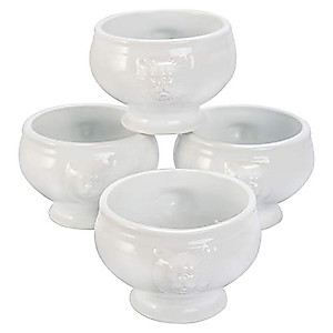 BIA Cordon Bleu Soup Lions Head Bowl, Set of 4, White (900178S4SIOC)