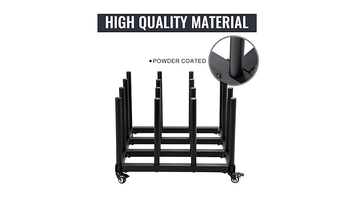 Heavy Duty Vinyl Cart with 16 Roll Capacity | Mobile Storage Organizer