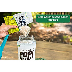 RESCUE! POP! Fly Trap – Large Reusable Fly Trap for Outdoor Use - 3 Pack