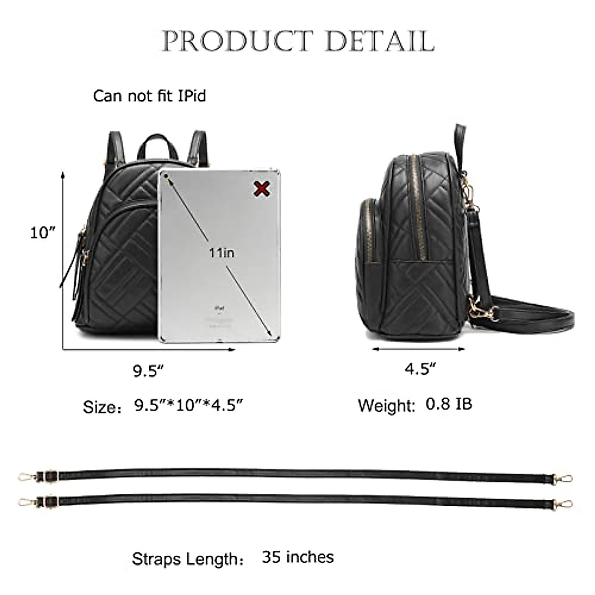 Shaelyka Cute Small PU Leather Backpack Purse for Girls, Mini Backpack Women Purse Travel Daypack