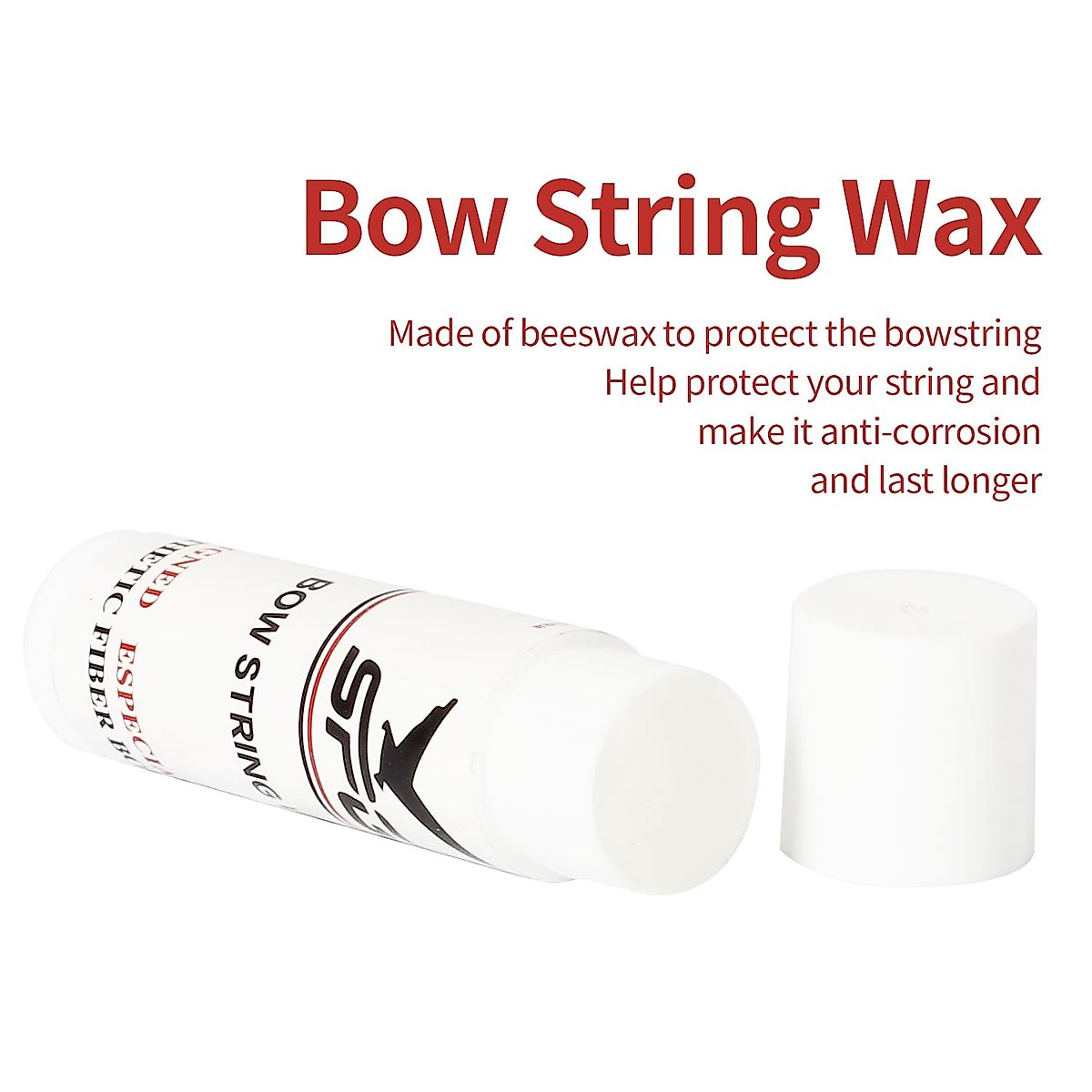 FENJANER Archery 6Pcs Bow String Wax, Protective Bowstring Waterproof Rail Lube for Crossbow Recurve Compound Bow Maintenance, Reduce Bowstring Friction and Prevent Fraying Accessories