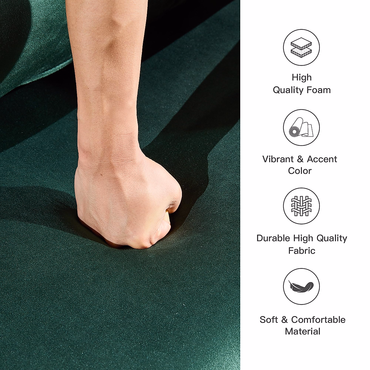 DIFY 70'' Velvet Futon Sofa Bed, Convertible Sleeper Sofa Tufted Couch with Adjustable Armrests and Backrest, Modern Loveseat Sleeper Bed with 2 Bolster Pillows for Living Room, Green