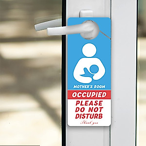 4 Packs Do Not Disturb Door Hanger Sign, Mother's Room Door Sign, Double Sided, Please Do Not Disturb Sign Using For Mother' s Room, Feeding Room, Nursing Room（9'' X 3.5'')