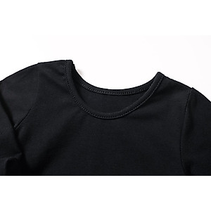 Baby Girls Black Dress Tutu Long Sleeves Ruffle Tulle 9-48m (24-36m, Black)